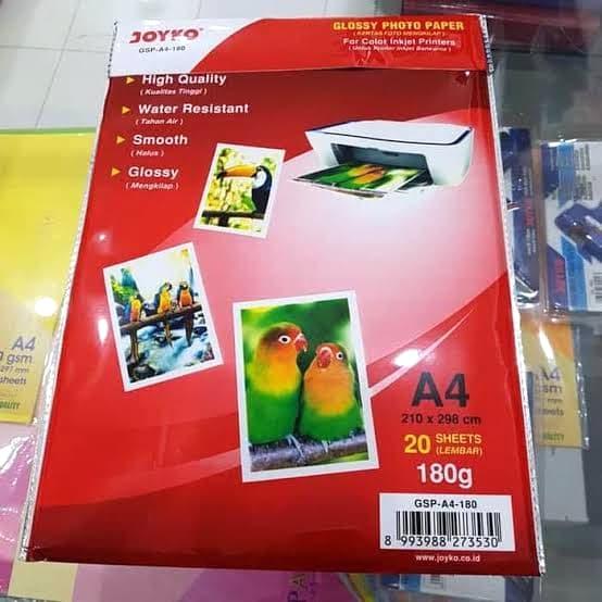 Jual Kertas Foto /e-print Glossy Photo Paper A4 260gr ( 1 pack isi 20 ...