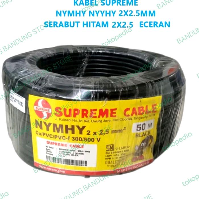 Jual SUPREME NYYHY NYMHY 2X2, 5 2X2,5 KABEL LISTRIK SERABUT 2X2,5MM ...