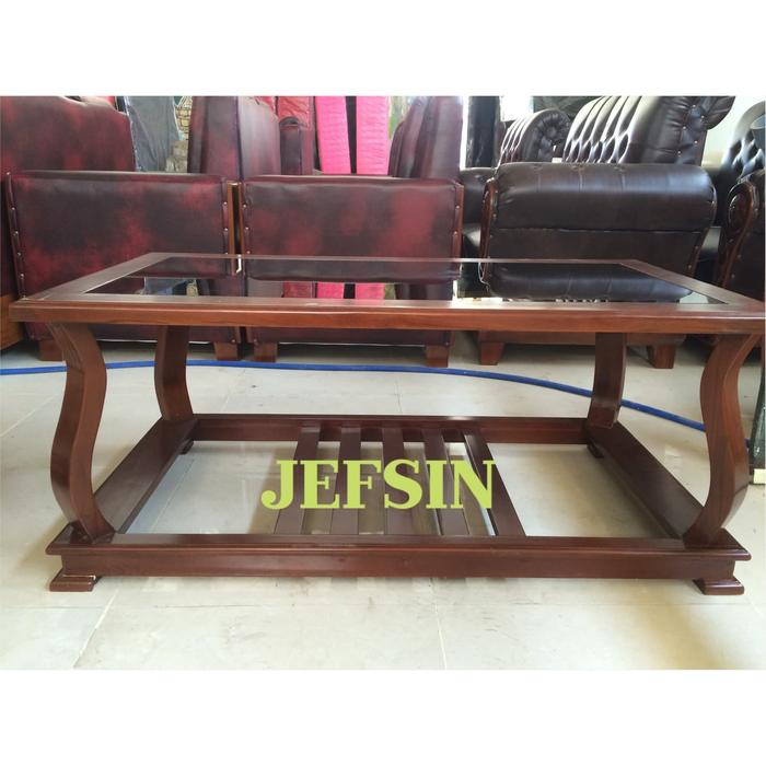 Jual MEJA TAMU KAYU JATI + KACA RIBEN - Kab. Tangerang - SUMBER JEFSIN ...
