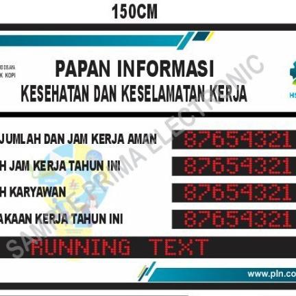 Jual Papan HSE Performance Digital 180X100 - Papan info K3 Safety Board ...