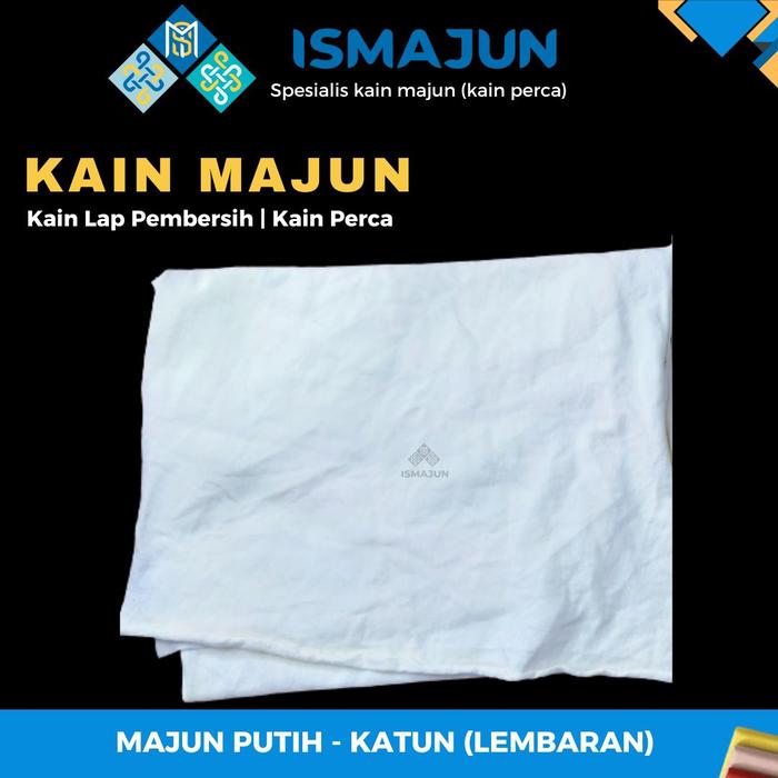 Jual (50 gram) Kain Majun Putih (Katun) - Lembaran | majun super | kain ...