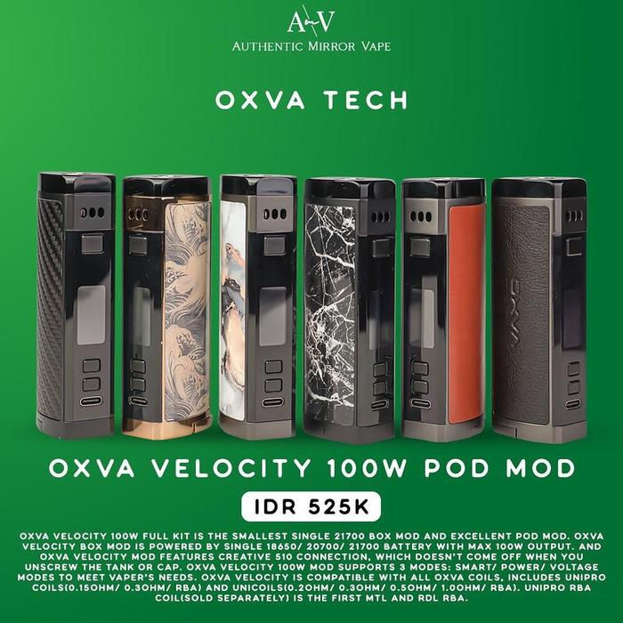 Jual Oxva Velocity 100W Pod Mod By Oxva Tech 100% Authentic - Ps - Kota ...