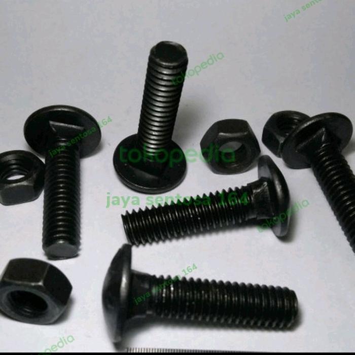 Jual baut tray / baut payung / bm cb m8 x 2 cm (5/16 x 3/4) hitam ...