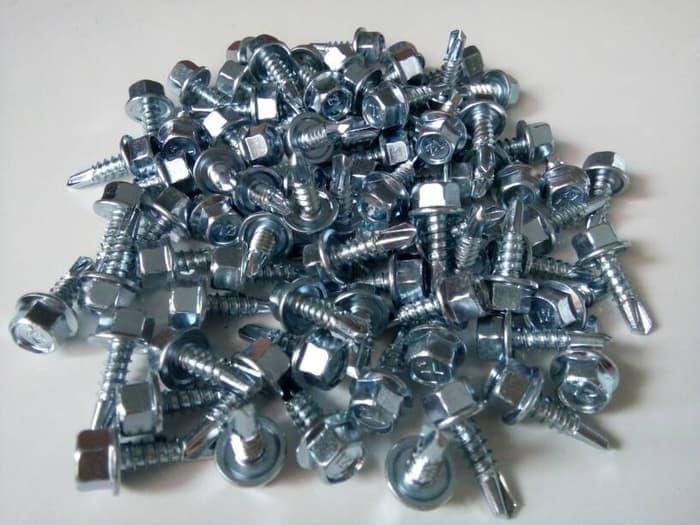 Jual BAUT ROOFING BAJA RINGAN 2 CM X 8 MM ISI 100 PCS / SEKRUP ROOFING ...