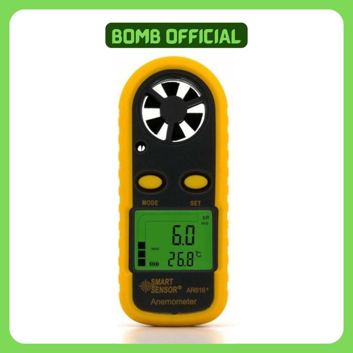 Jual Digital Anemometer Pengukur kecepatan angin thermometer Anemo ...