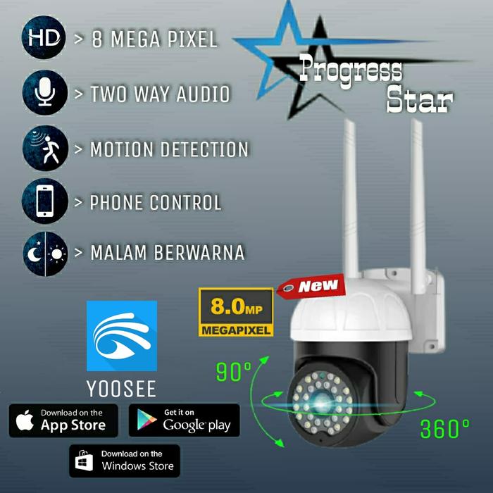 Promo Ip Cam Yoosee 8MP Outdoor Wifi Cctv IP Camera Waterproof Wireless ...