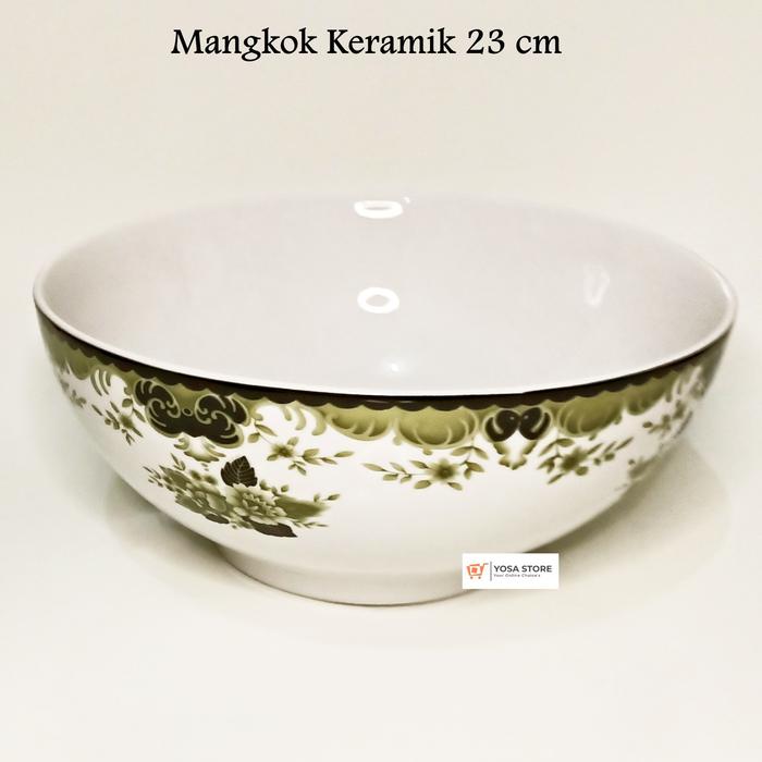 Jual Mangkok Sayur Jumbo Keramik Motif Green Peony 9 Inch - 1 Pcs - Kab ...