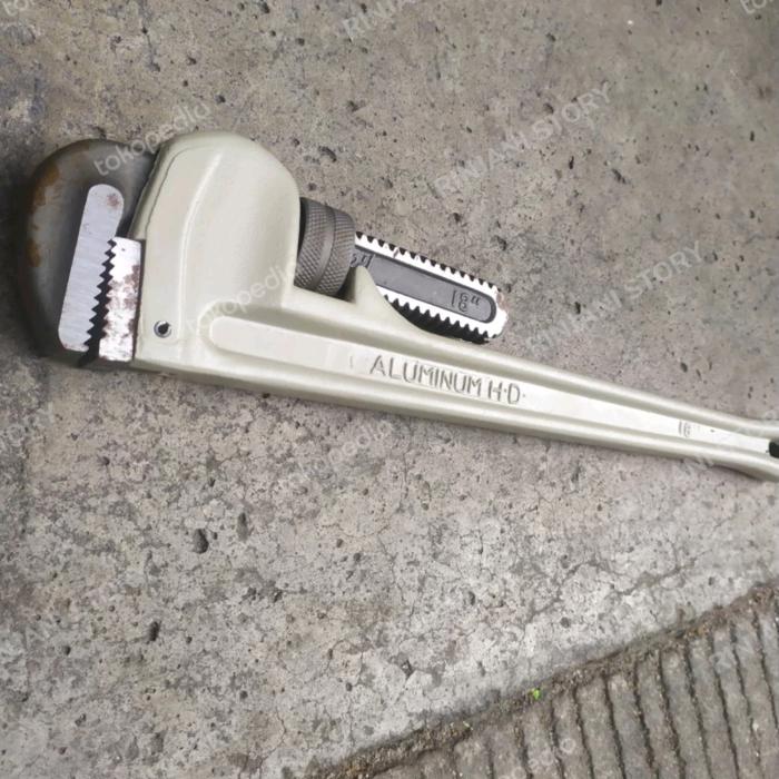 Jual kunci pipa gagang alumunium 36 inch pipe Wrench alumunium handle ...