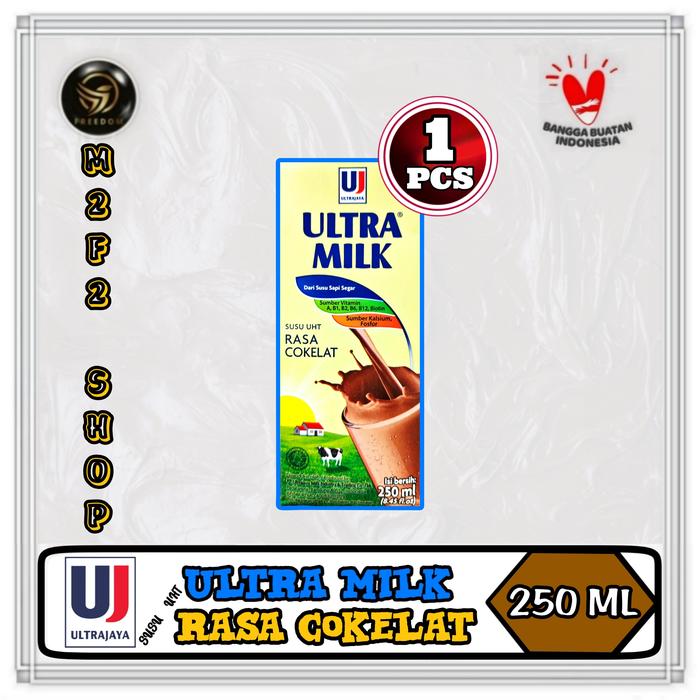 Jual Susu Ultra Milk Rasa Cokelat Kotak UHT - 250 ml (Harga Satuan ...