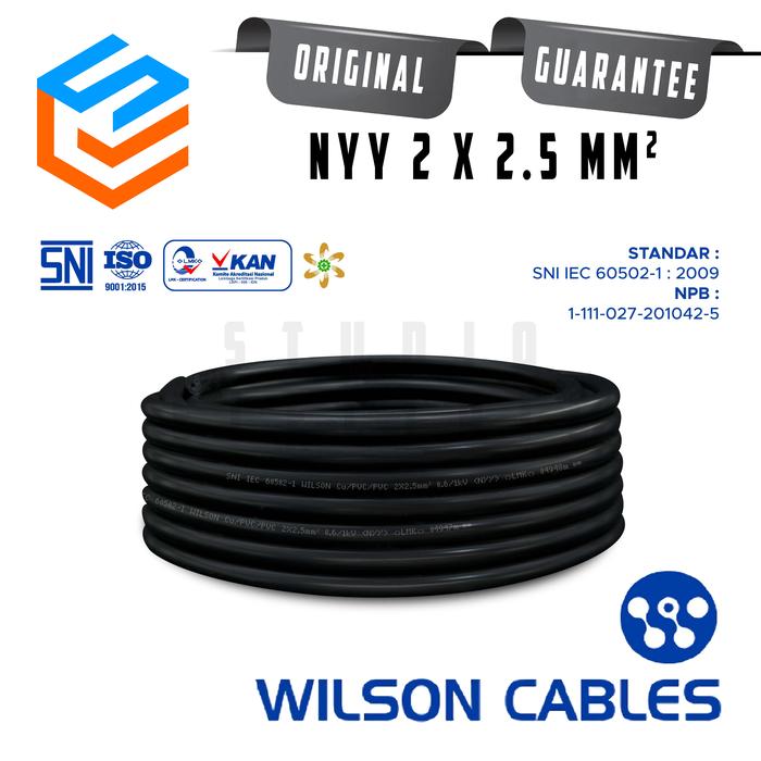 Jual Wilson Cables NYY Roll 2x2.5 mm2 Kabel Tembaga Kawat - 50 Meter ...