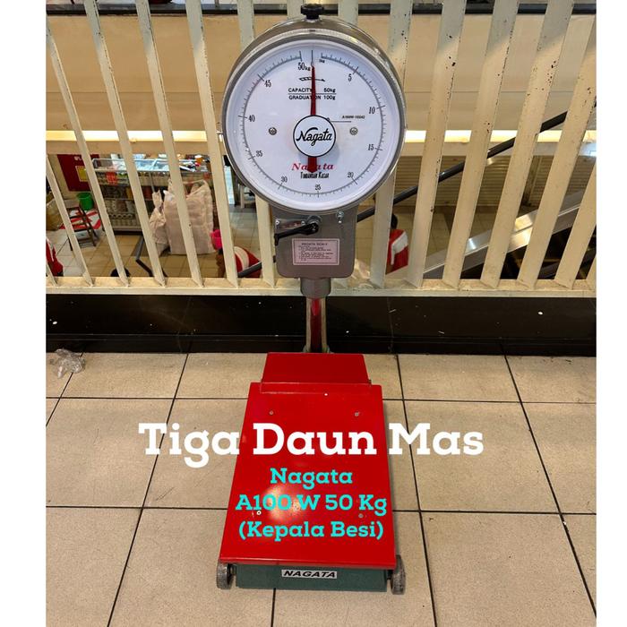 Jual Timbangan Jarum Nagata A100W 50 Kg (Kepala Besi) Timbangan Manual ...