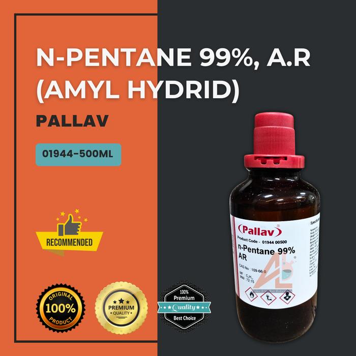 Jual N-PENTANE 99%, A.R (Amyl Hydrid) | C5H12, 500 ml - Kab. Bogor ...