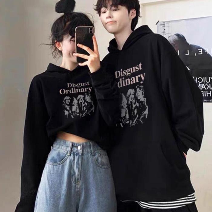 Jual DISGUST ORDINARY SWEATER HOODIE COUPLE CROOPE OR OVERSIZE - Crope ...