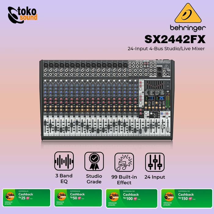 Jual Behringer Eurodesk SX2442FX - 24 Channel Analog Mixer - Jakarta ...
