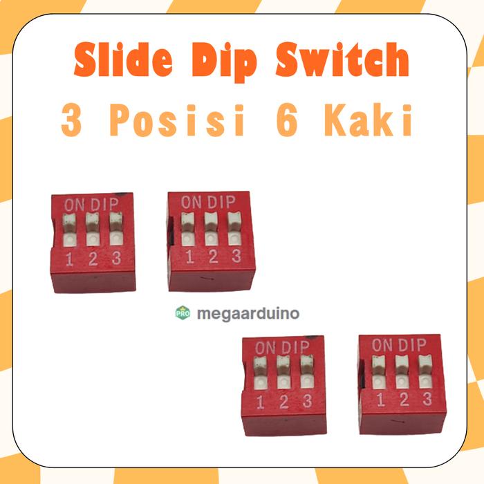 Jual Slide Dip Switch 3 Position Way Posisi DIP Switch 6P 6Pin 6 Pin ...