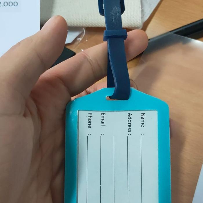 Jual Bagtag karet custom luggage tag karet rubber gantungan tag koper ...
