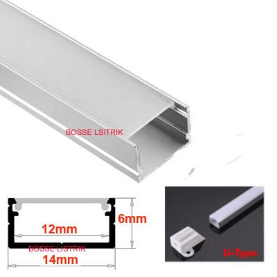 Jual Rumah Lampu LED Strip Lis List Rel Kap Alumunium Acrylic Cover ...