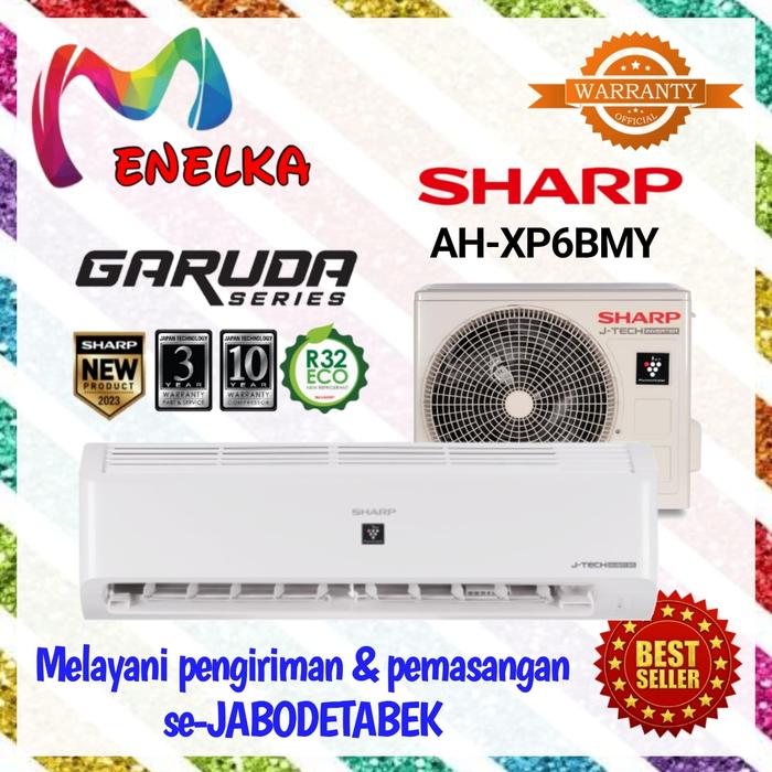 Jual AC SHARP 1/2PK AH-XP6BMY GARUDA SERIES INVERTER PLASMACLUSTER ...