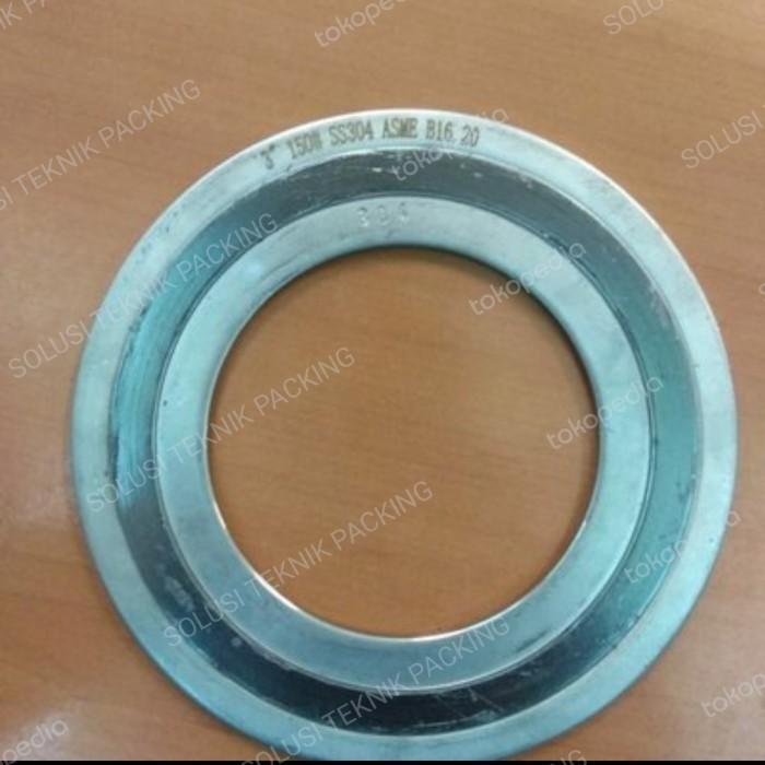 Jual SWG STAINLESS STEEL 304 ANSI 150 UKURAN 3" inch/Spiral Wound Gasket - Jakarta Barat ...