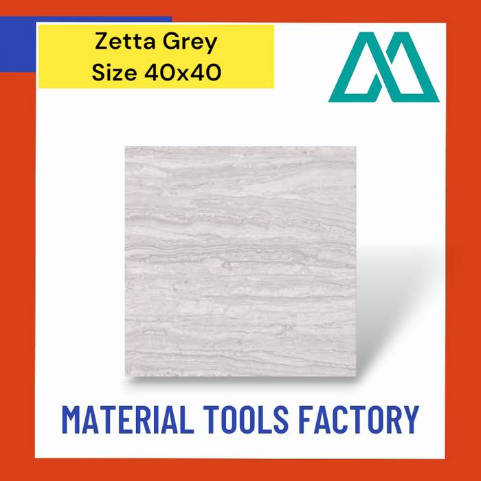 Jual Keramik Mulia 40x40 Zetta Grey / Keramik rumah / Keramik lantai ...