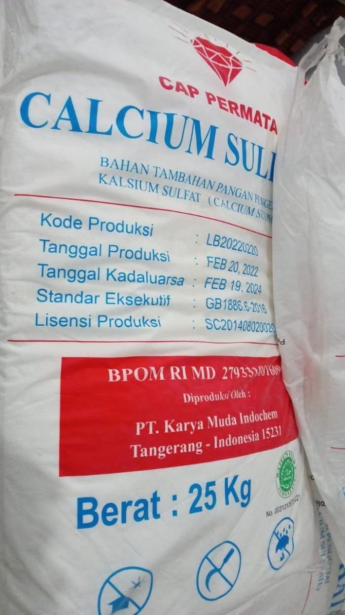 Jual Calsium Sulfat Kalsium Food Grade Pengental Tahu Tempe Kedelai 500 ...