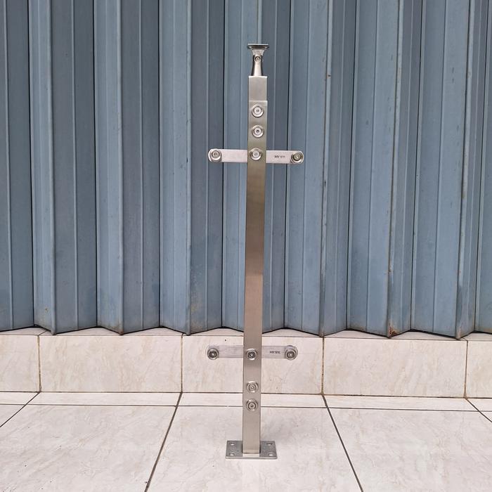 Jual Tiang railing kaca balkon stainless stell/railing tangga stainless ...