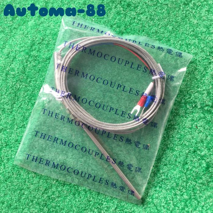 Jual Thermocouple K-Type Temperature Sensor 10 cm 100 mm kabel 3 meter ...