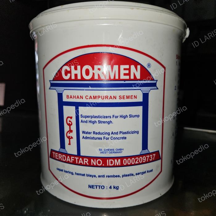 Jual CHORMEN PENGERAS BETON 4 KG / CORMEN PENGUAT BETON OBAT COR / OBAT ...