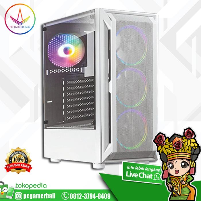 Jual Casing PC Raptor 1633 White Color Include Fan - ATX - Kota Denpasar - PC GAMER BALI | Tokopedia
