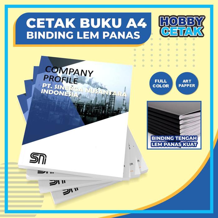 Jual Cetak Buku Majalah Katalog Company Profile Ukuran A4 Jilid Buku ...