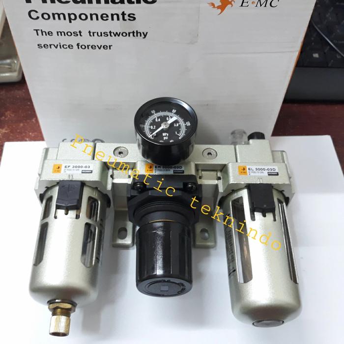 Jual Air unit pneumatic EMC FRL 3000-03D/EC3000-03D EMC Auto Drain ...