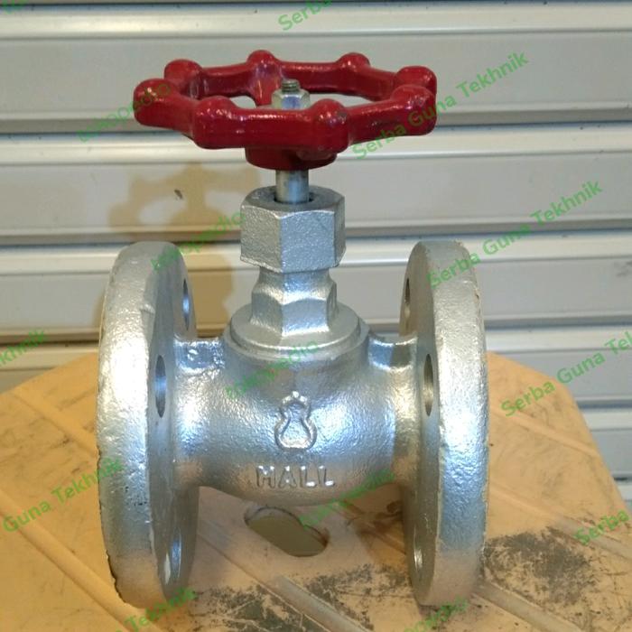 Jual Globe Valve 1" inch DN25 Mall Jis 10k Stop Kran Steam Cast iron Flange - Jakarta Barat ...