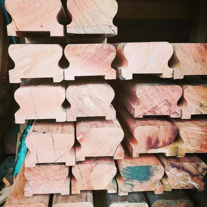 Jual handle handel kayu railing tangga kamper coakan plat besi 4cm 5 ...