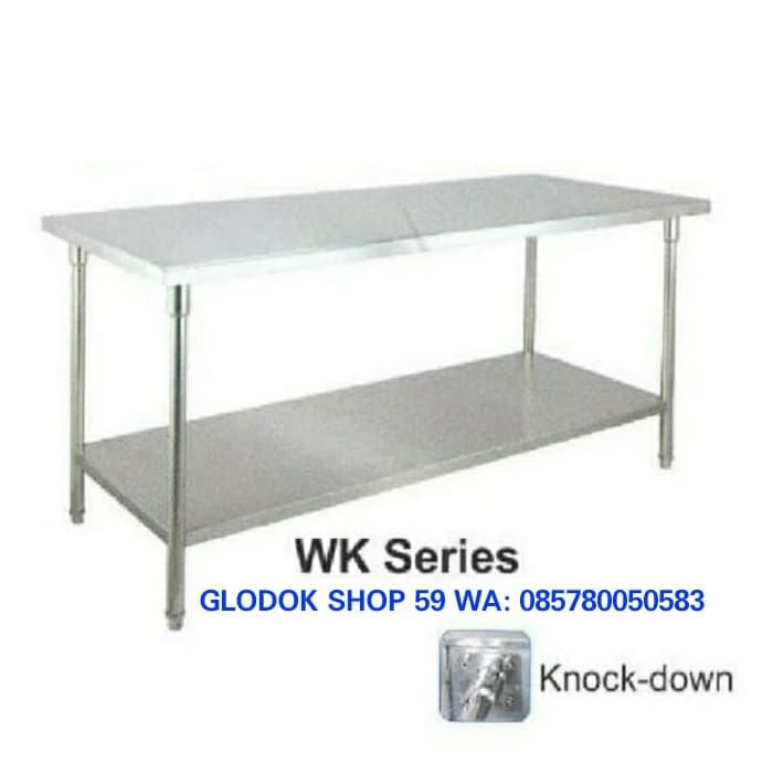 Jual GETRA WK 120 - WORKING TABLE MEJA DAPUR STAINLESS 120 CM KNOCK ...