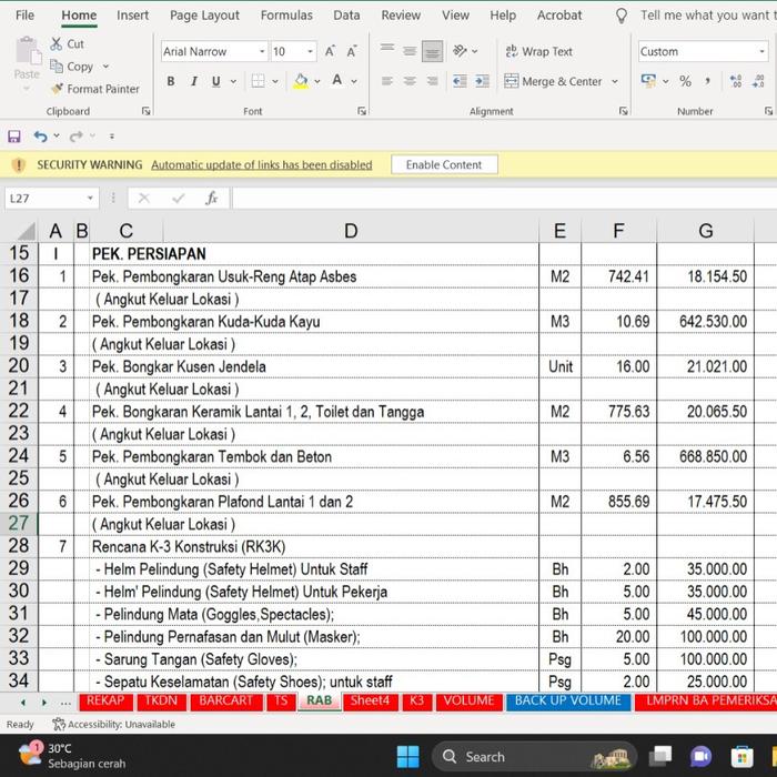Jual Jasa hitung RAB (Rencana Anggaran Biaya) - Rumah, gedung sekolah ...
