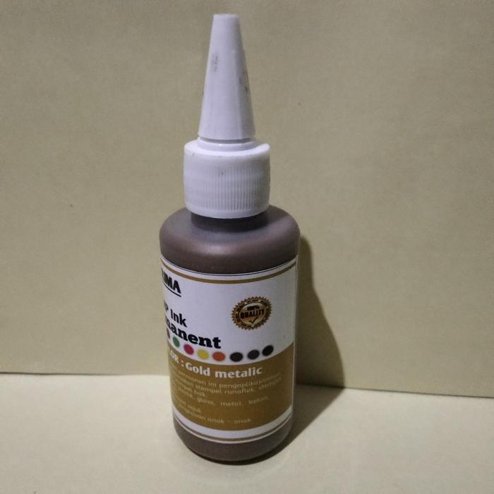 Jual Tinta stempel permanen Gold/Emas Metalik 100 ml - Kota Bekasi ...