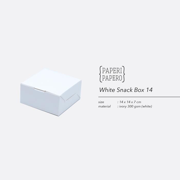 Jual White Snack Box (14x14x7 cm) - Kotak / Dus / Boks Makanan Cemilan ...