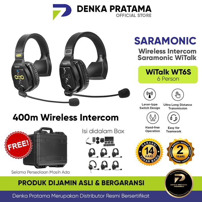 Promo Saramonic WiTalk WT6S Wireless Single-Ear Headset Intercom System ...