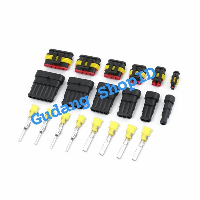 Jual soket waterproof konektor waterproof 1 2 3 4 5 6 pin socket anti ...