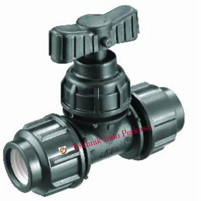 Jual Stop Tap Compression HDPE 1" Inch (32mm) / Stop Kran-Ball Valve ...