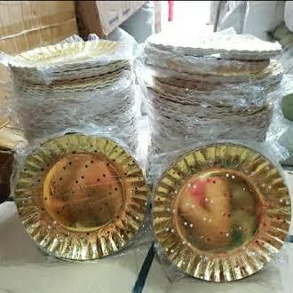 Jual Piring kertas mas / piring kue bolu ulang tahun isi 10pcs ...