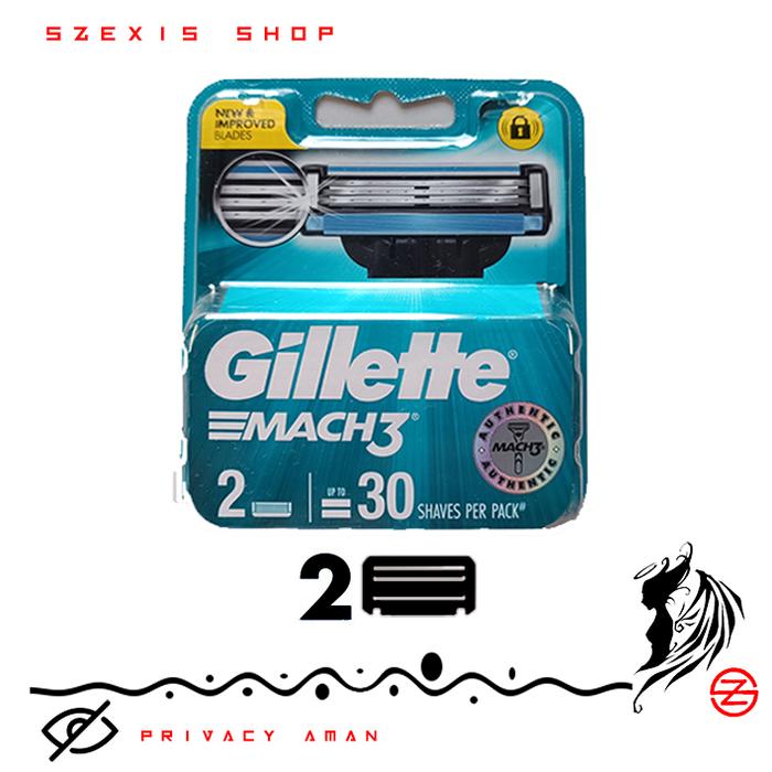 Promo Gillette Mach 3 Classic Pisau Cukur Refill Pencukur isi 2 pcs ...