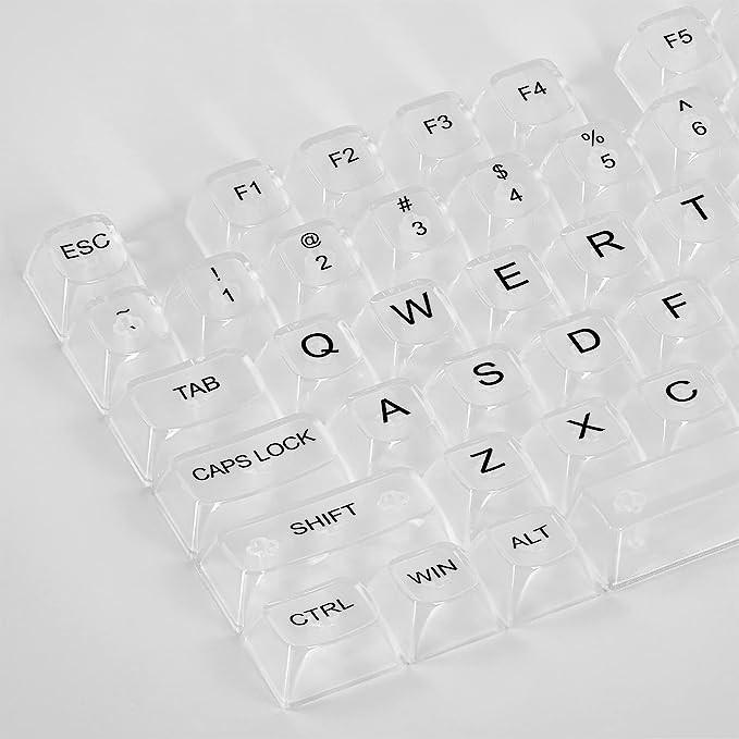 Promo Redragon Transparent Mechanical PBT Keycaps 147 Keys CRYSTAL ...