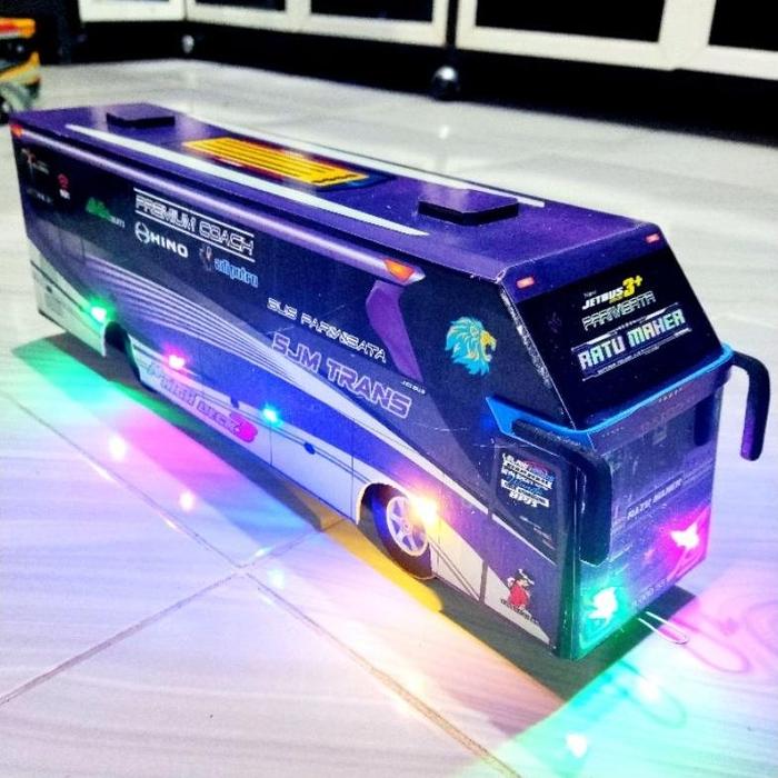 Jual Mainan Miniatur Bus Telolet Basuri SJM TRANS Ratu Maher Batosai ...