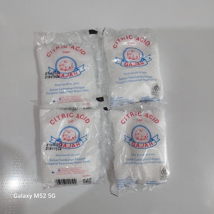 Jual CITRIC ACID / ASAM SITRUN / ASAM SITRAT CAP GAJAH 50 - Kota Medan ...