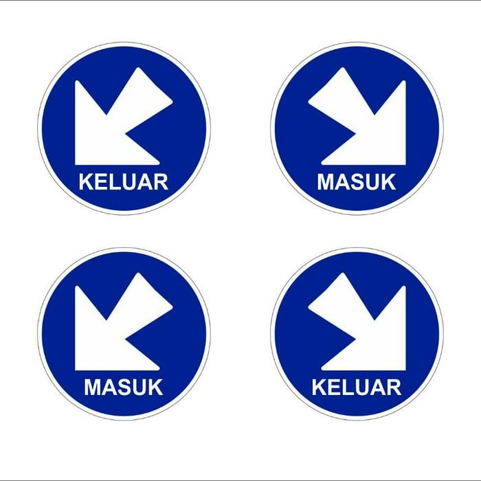Jual Sign Rambu Plat Tanda Panah Masuk Keluar 60cm - Kota Surabaya ...