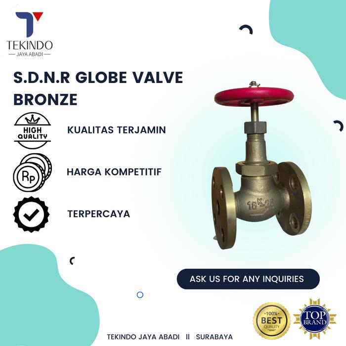 Jual SDNR Globe Valve Bronze Type JIS 5K 16K 40K DN 15A 25A 32A 40A - 5K DN15A - Kota Surabaya ...