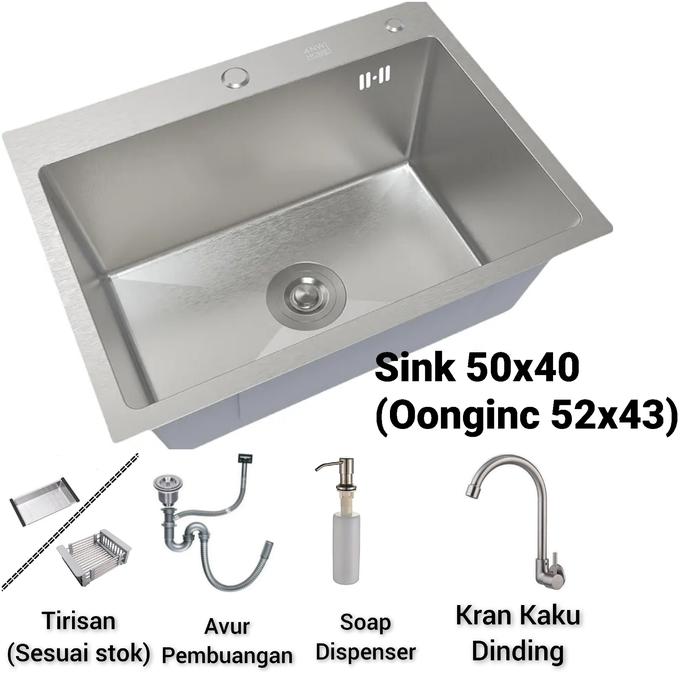 Jual Kitchen Sink 5040 / 5243 Stainless Single Bowl - LENGKP KAKU TBK ...