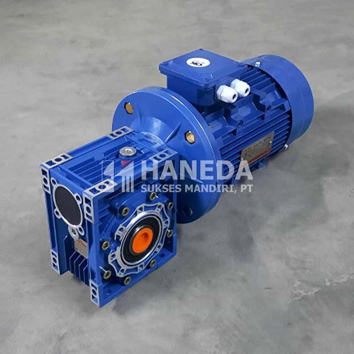 Jual Gearbox Set NMRV 063 CW 4P 1.5KW 2HP 3PHASE 1500RPM - 1:10 - Kota ...