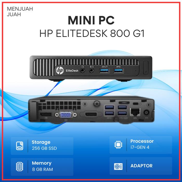 Jual Mini Pc Hp Elitedesk 800 G1 Core i7 Gen 4 ram 8Gb Ssd 256gb ...